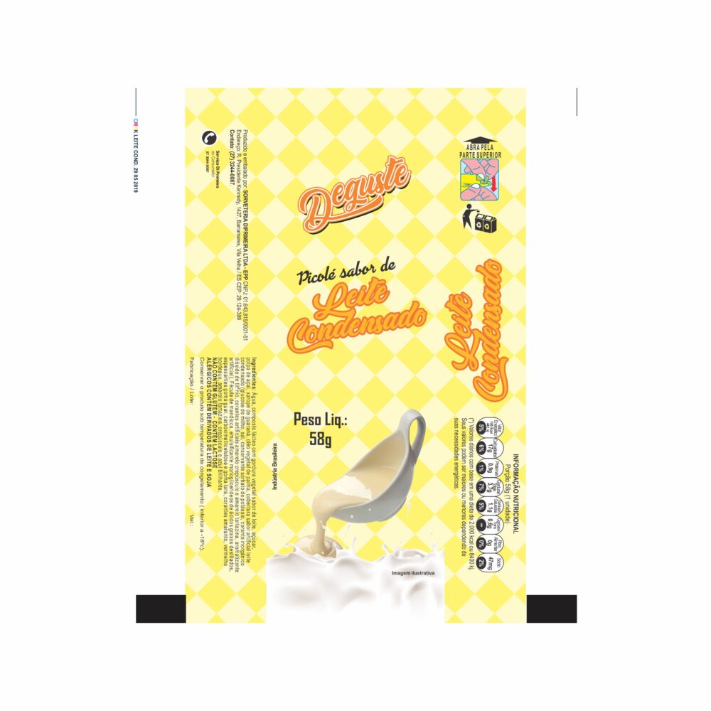 BOBINA BOPP LEITOSO PICOLE 8KG PICOLE DEGUSTE AO LEITE LEITE CONDENSADO ...